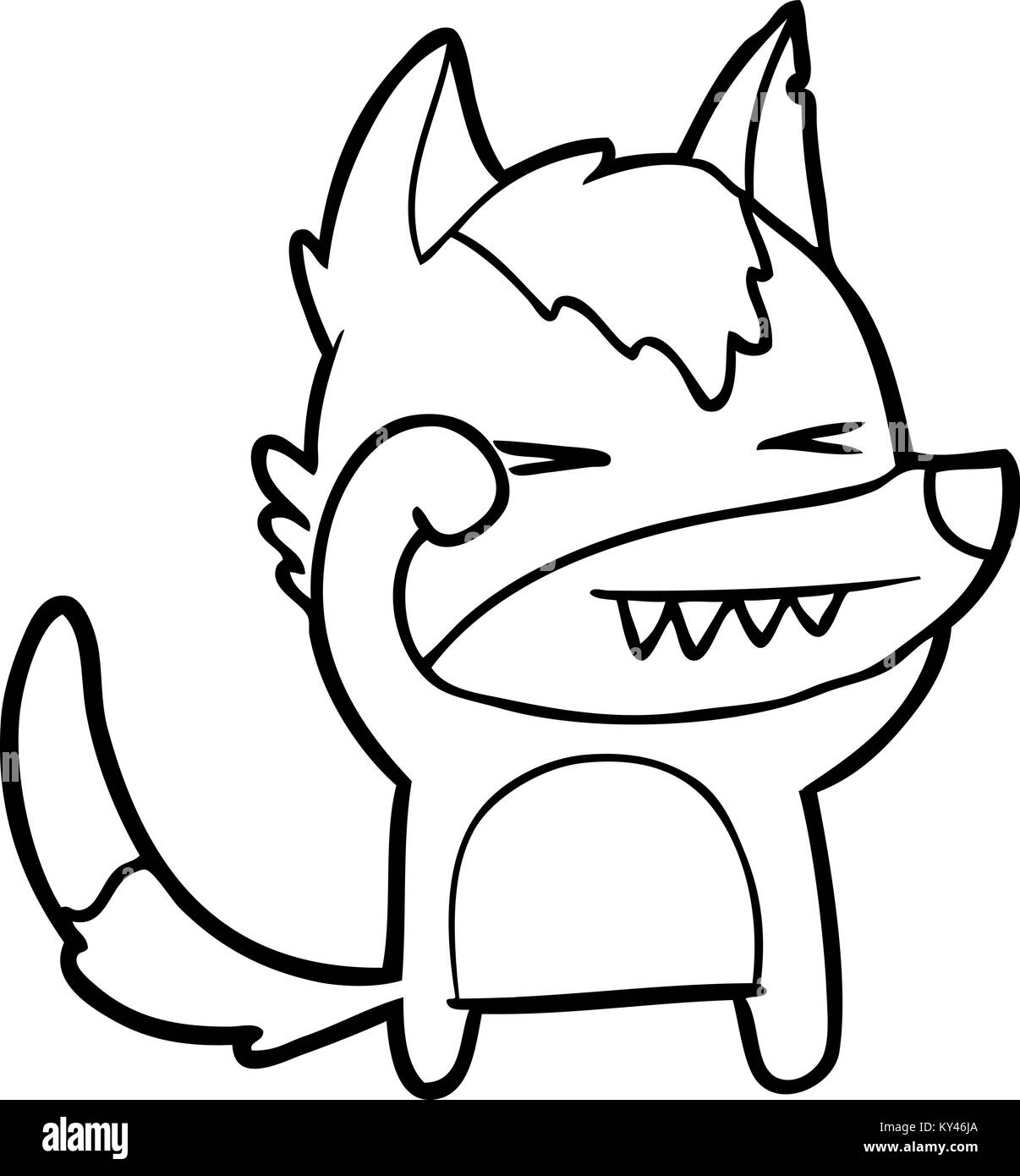 tired wolf cartoon Stock Vector Image & Art - Alamy