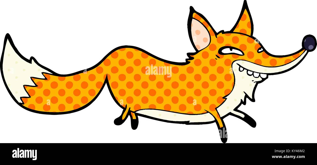 cute cartoon sly fox Stock Vector Image & Art - Alamy