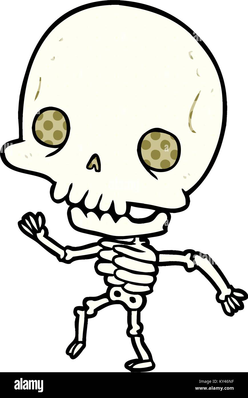 cute cartoon dancing skeleton Stock Vector Image & Art - Alamy