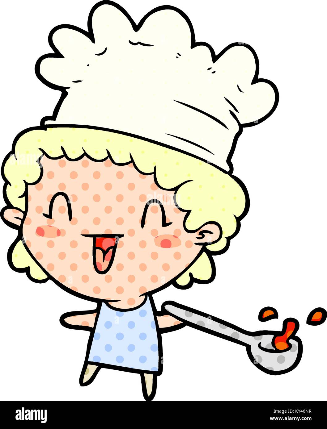 cute cartoon happy chef Stock Vector Image & Art - Alamy