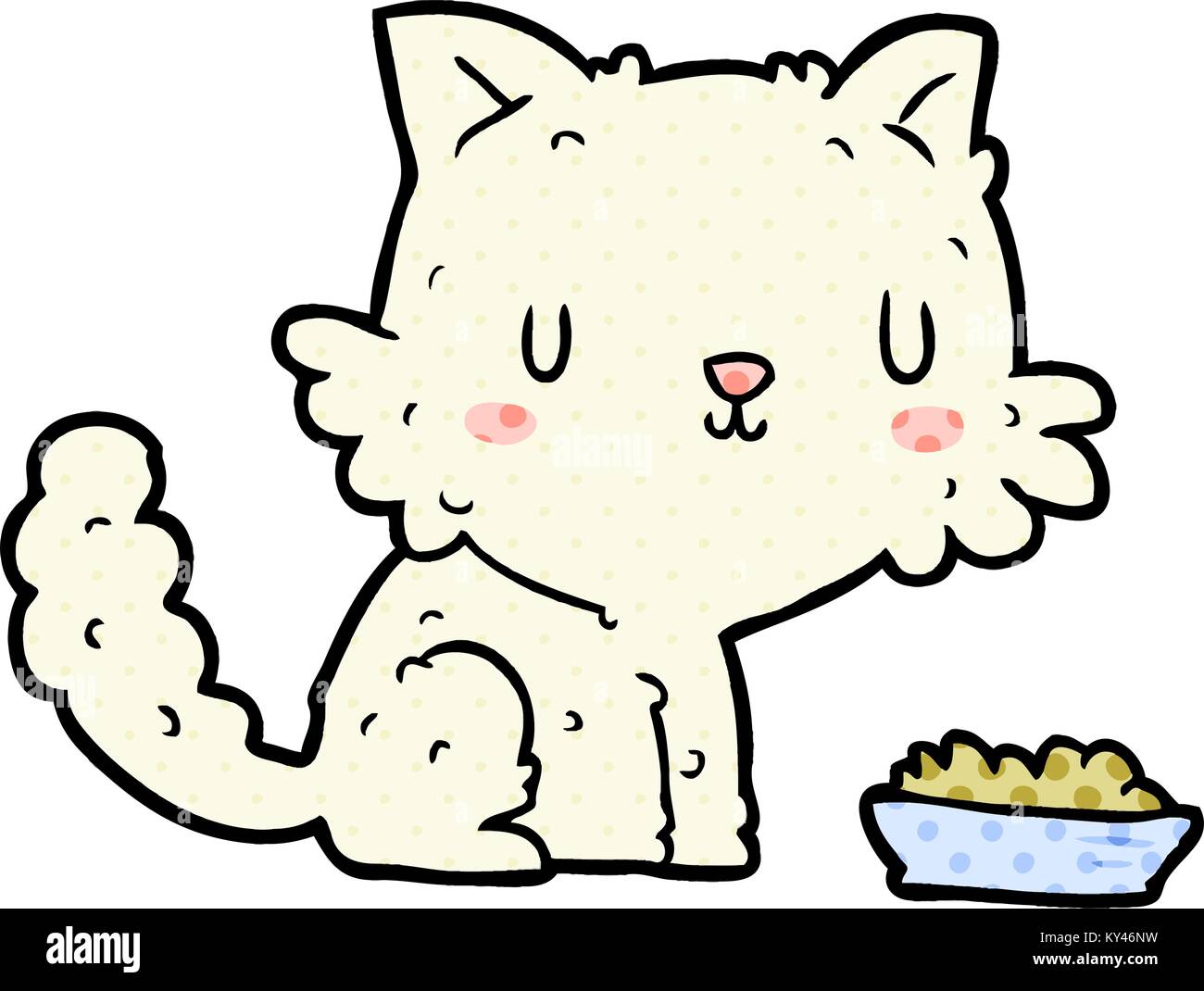 cute cartoon cat and food Stock Vector Image & Art - Alamy