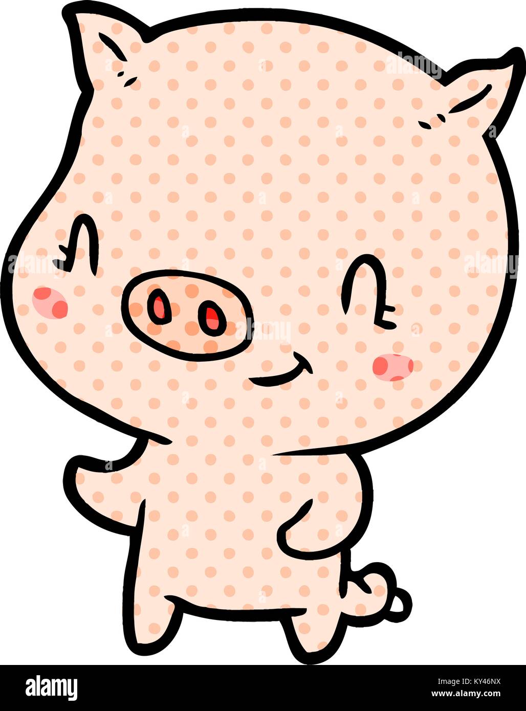 cute cartoon pig Stock Vector Image & Art - Alamy