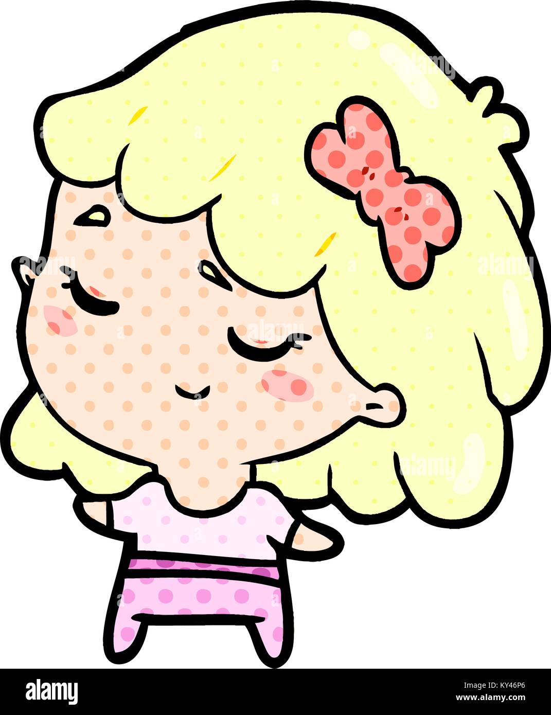 cute cartoon happy girl Stock Vector Image & Art - Alamy