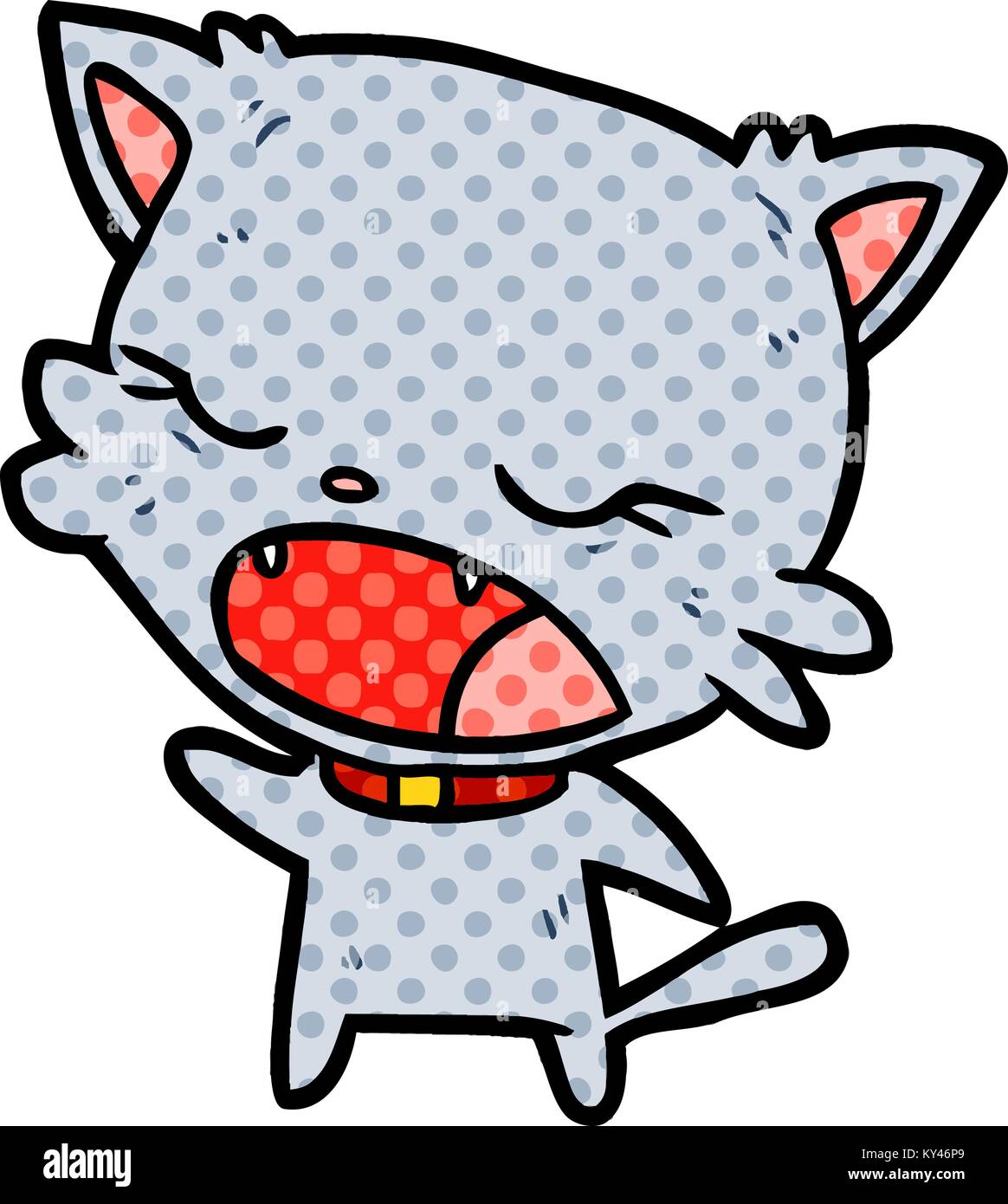 cute cartoon cat talking Stock Vector Image & Art - Alamy