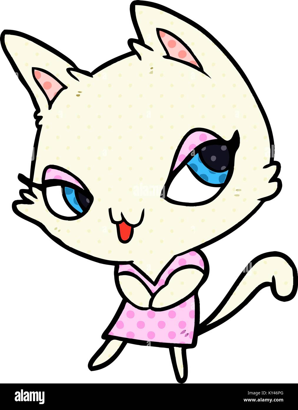 cute cartoon female cat Stock Vector Image & Art - Alamy