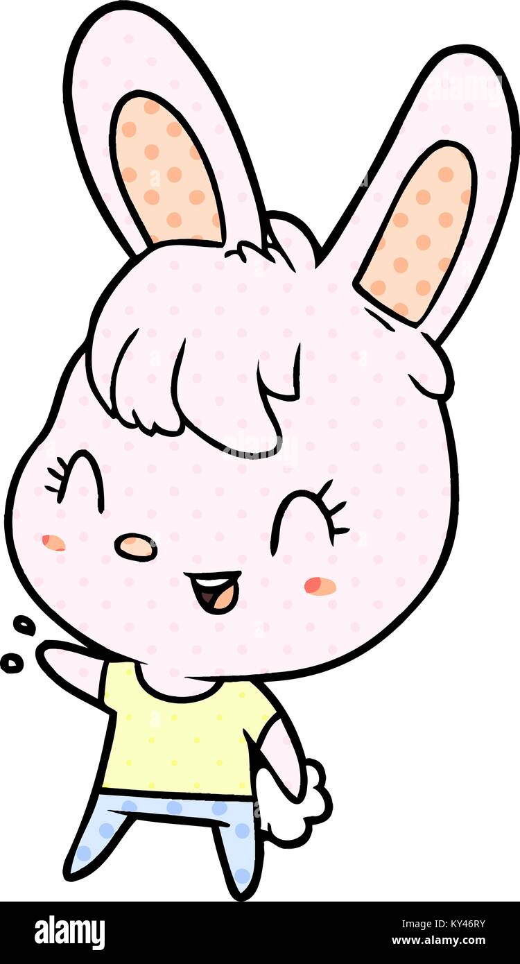 cute cartoon rabbit Stock Vector Image & Art - Alamy