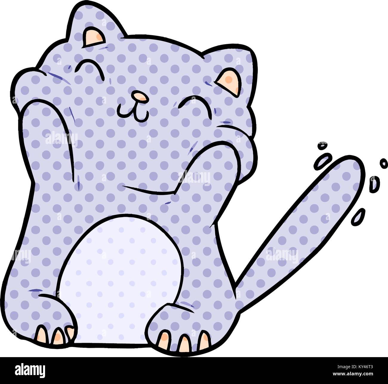 very happy cute cartoon cat Stock Vector Image & Art - Alamy