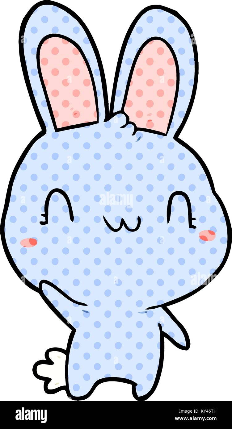 cute cartoon rabbit waving Stock Vector Image & Art - Alamy