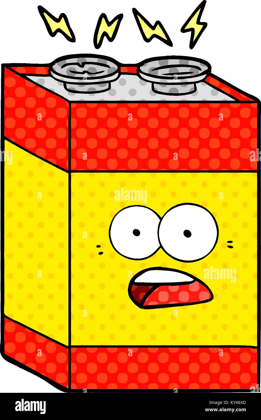cartoon shocked battery Stock Vector Image & Art - Alamy