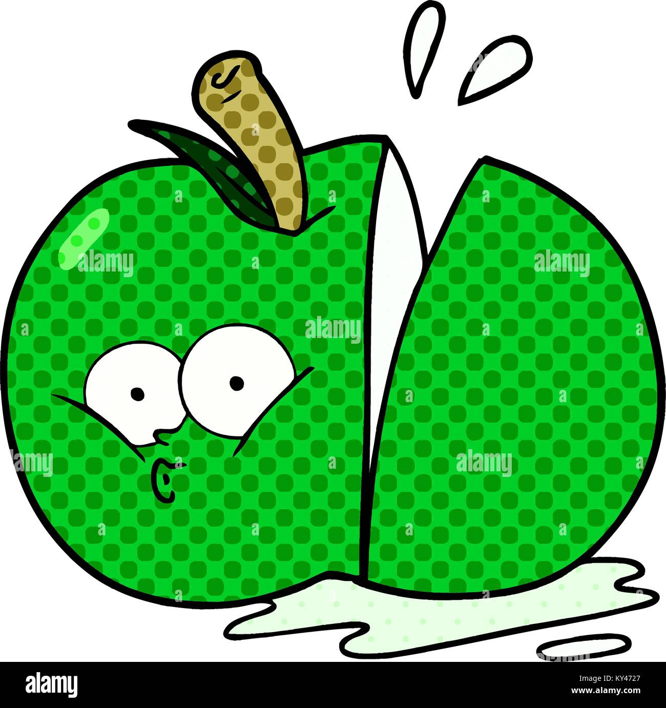 cartoon sliced apple Stock Vector Image & Art - Alamy