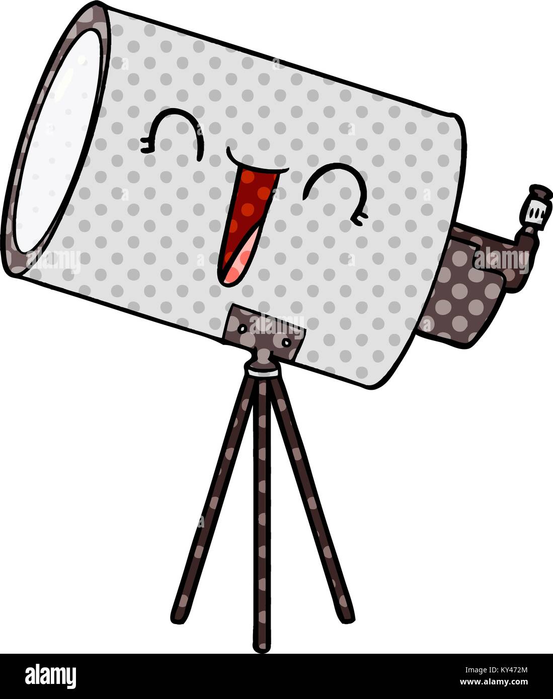 cartoon telescope with face Stock Vector Image & Art - Alamy