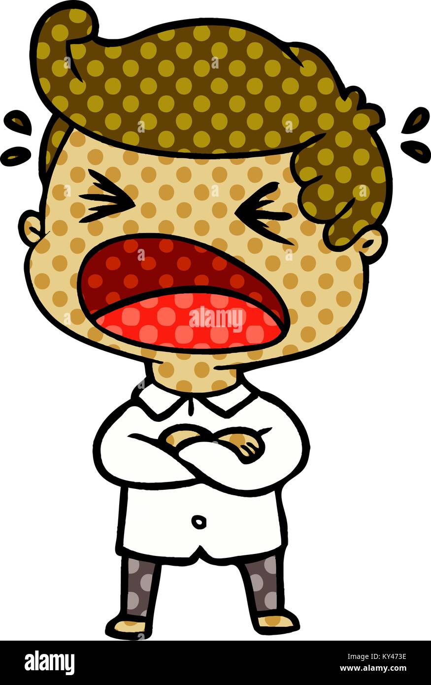 cartoon shouting man Stock Vector Image & Art - Alamy