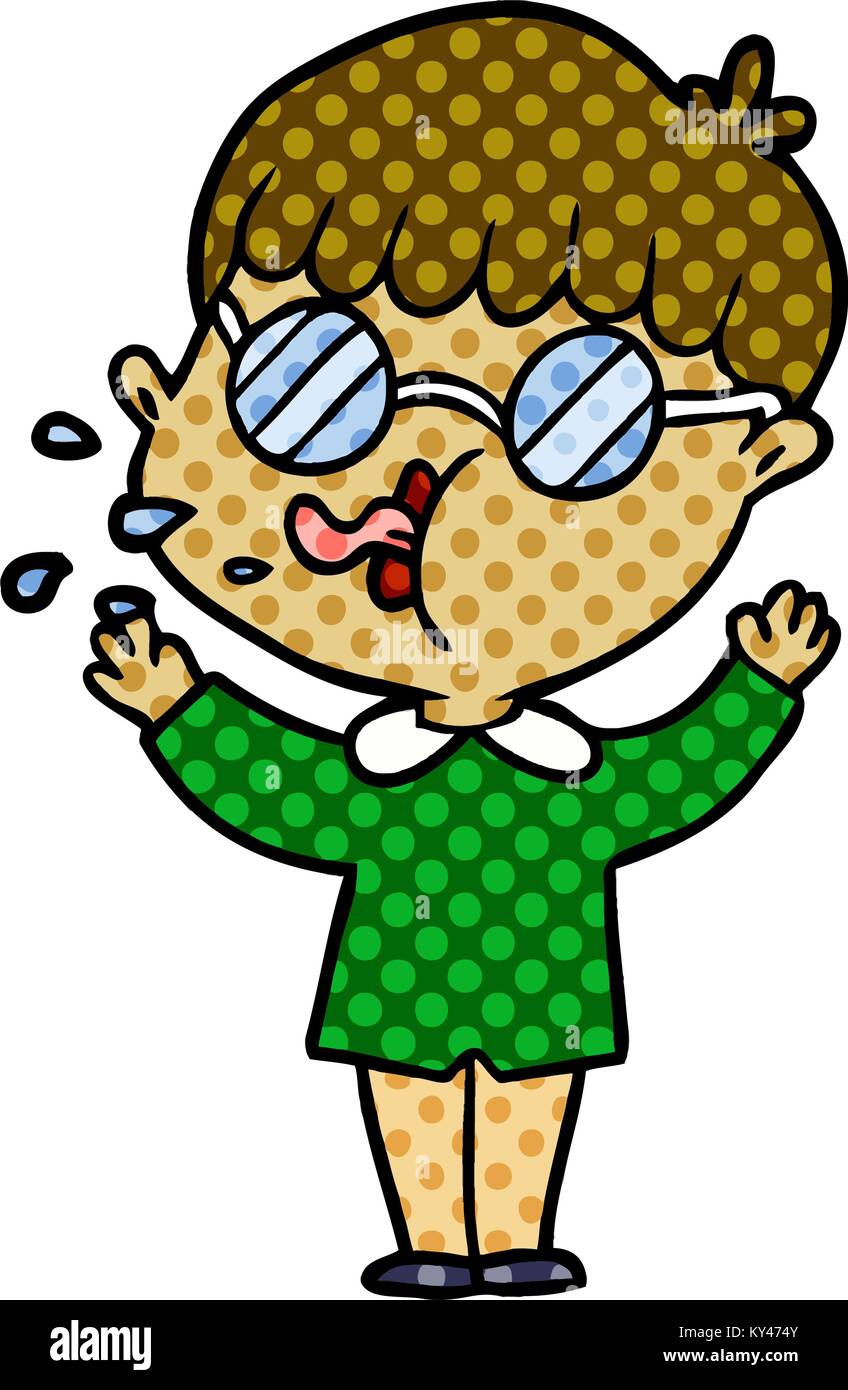 cartoon boy wearing spectacles Stock Vector Image & Art - Alamy