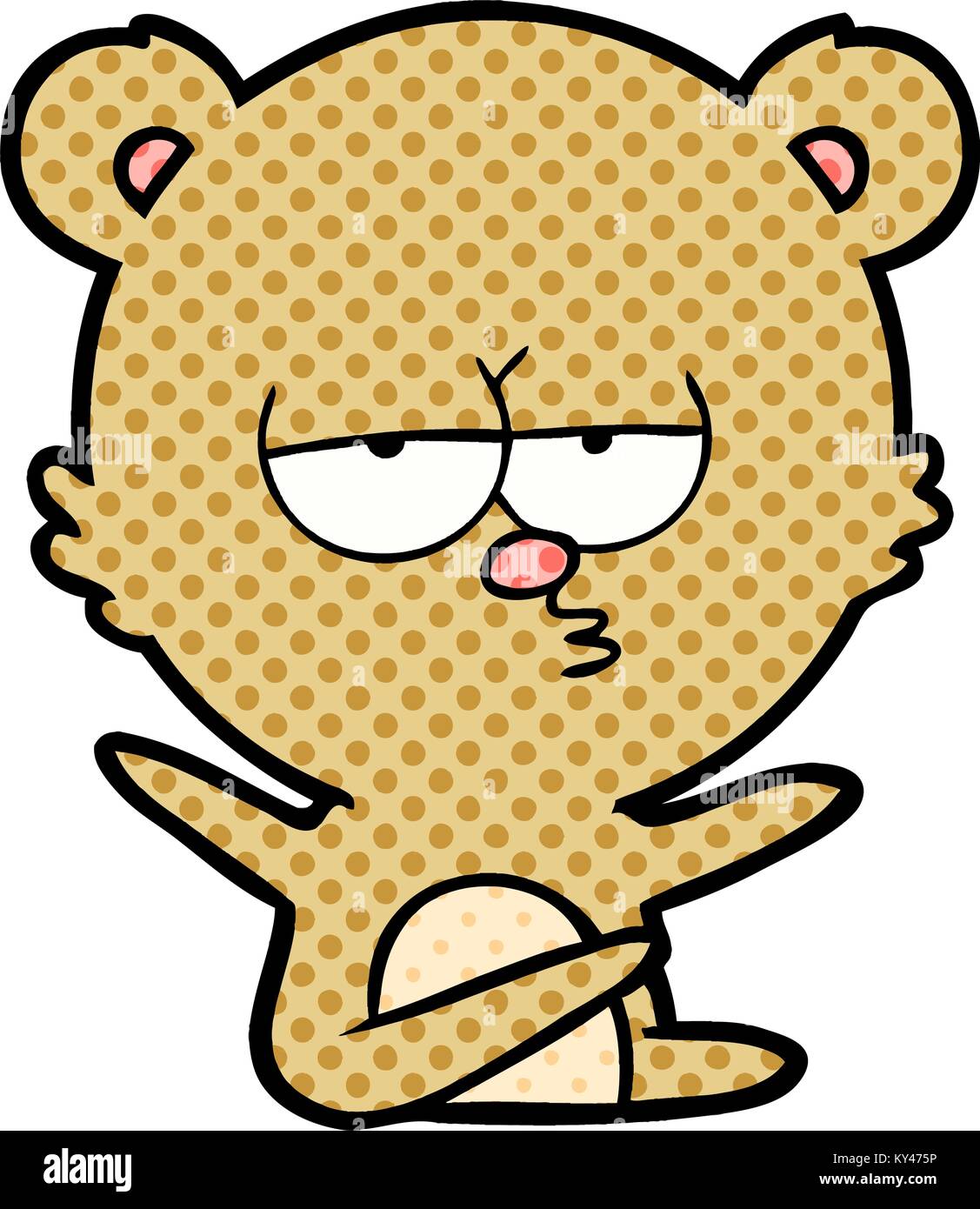 bored bear cartoon Stock Vector Image & Art - Alamy