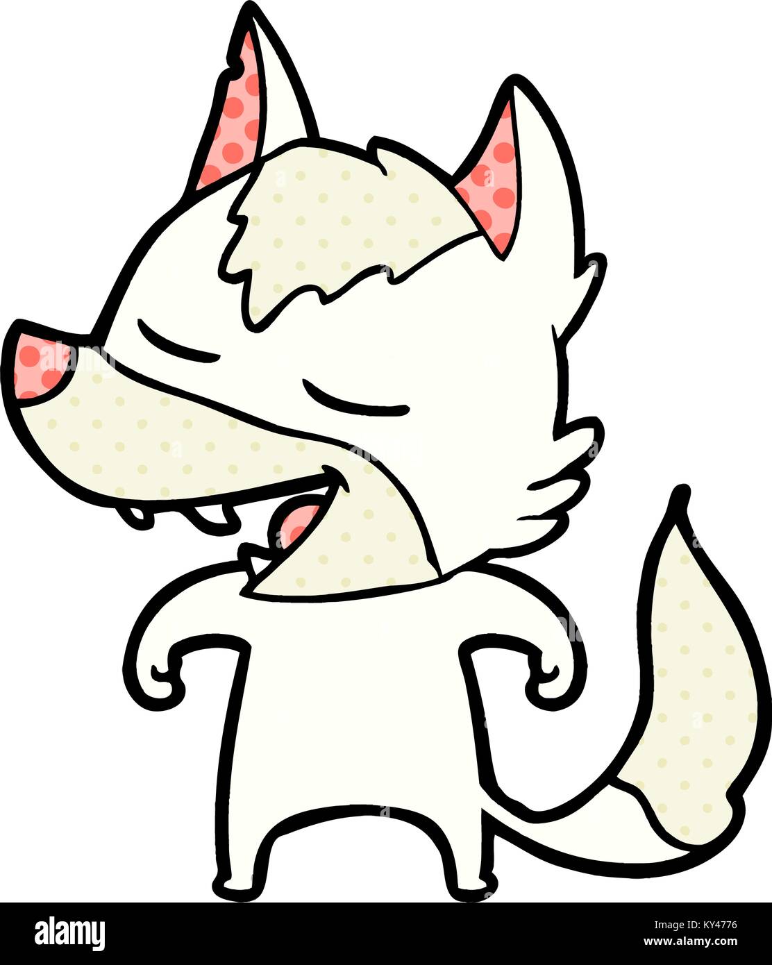 cartoon wolf laughing Stock Vector Image & Art - Alamy