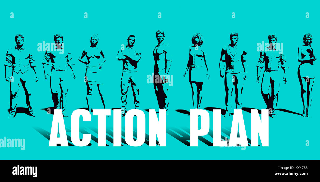 Action plan Focus with Business People United Art Stock Photo - Alamy