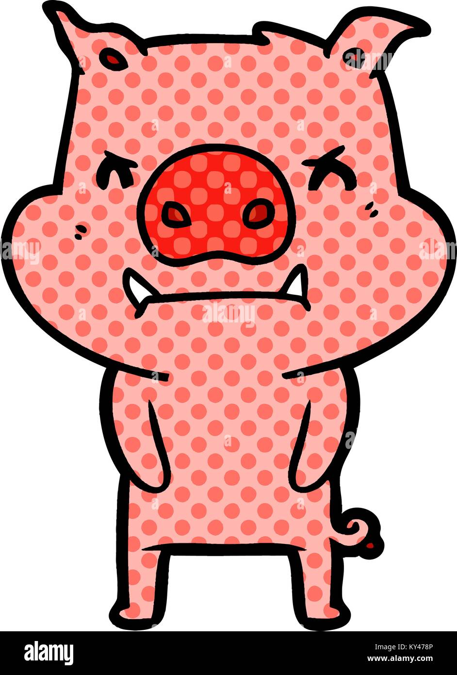 angry cartoon pig Stock Vector Image & Art - Alamy