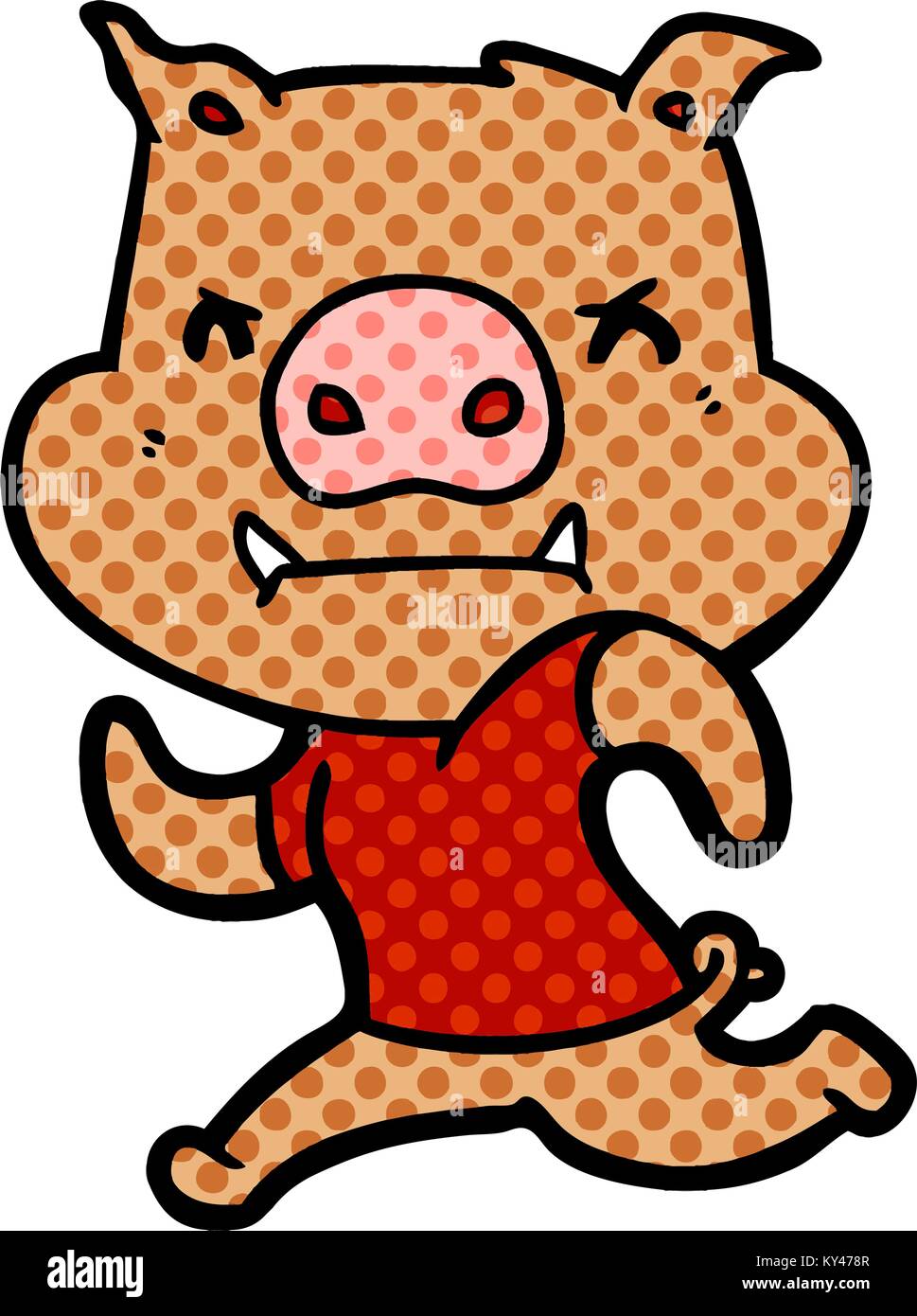 angry cartoon pig running Stock Vector Image & Art - Alamy