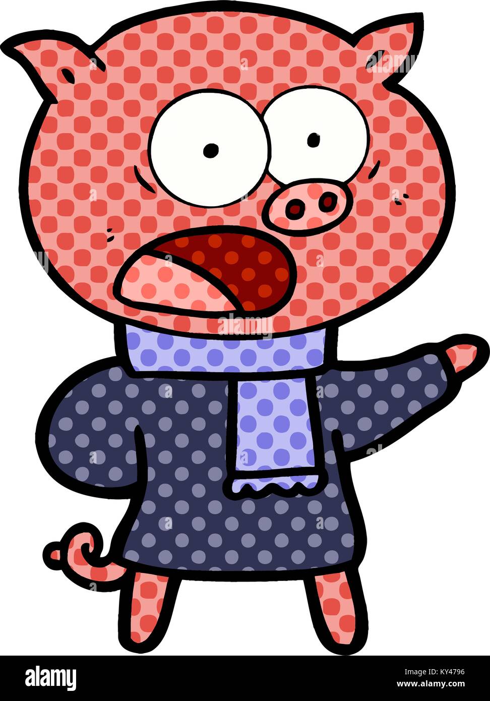 cartoon pig shouting Stock Vector Image & Art - Alamy