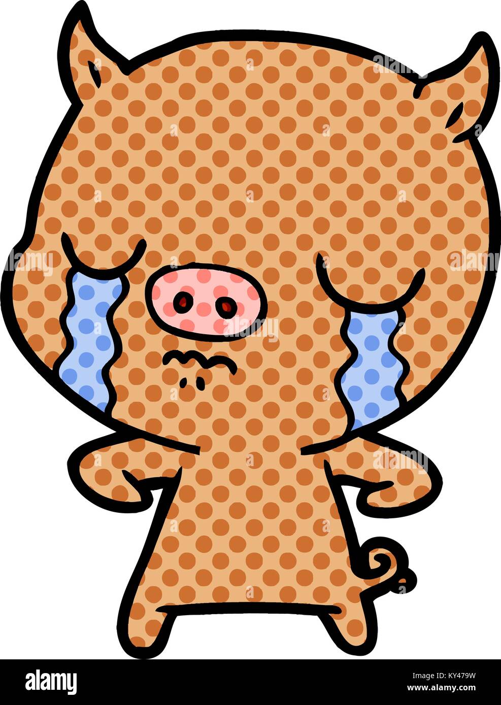 cartoon pig crying Stock Vector Image & Art - Alamy