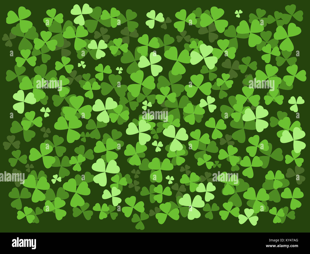 St Patrick's Day shamock background with border Stock Photo - Alamy