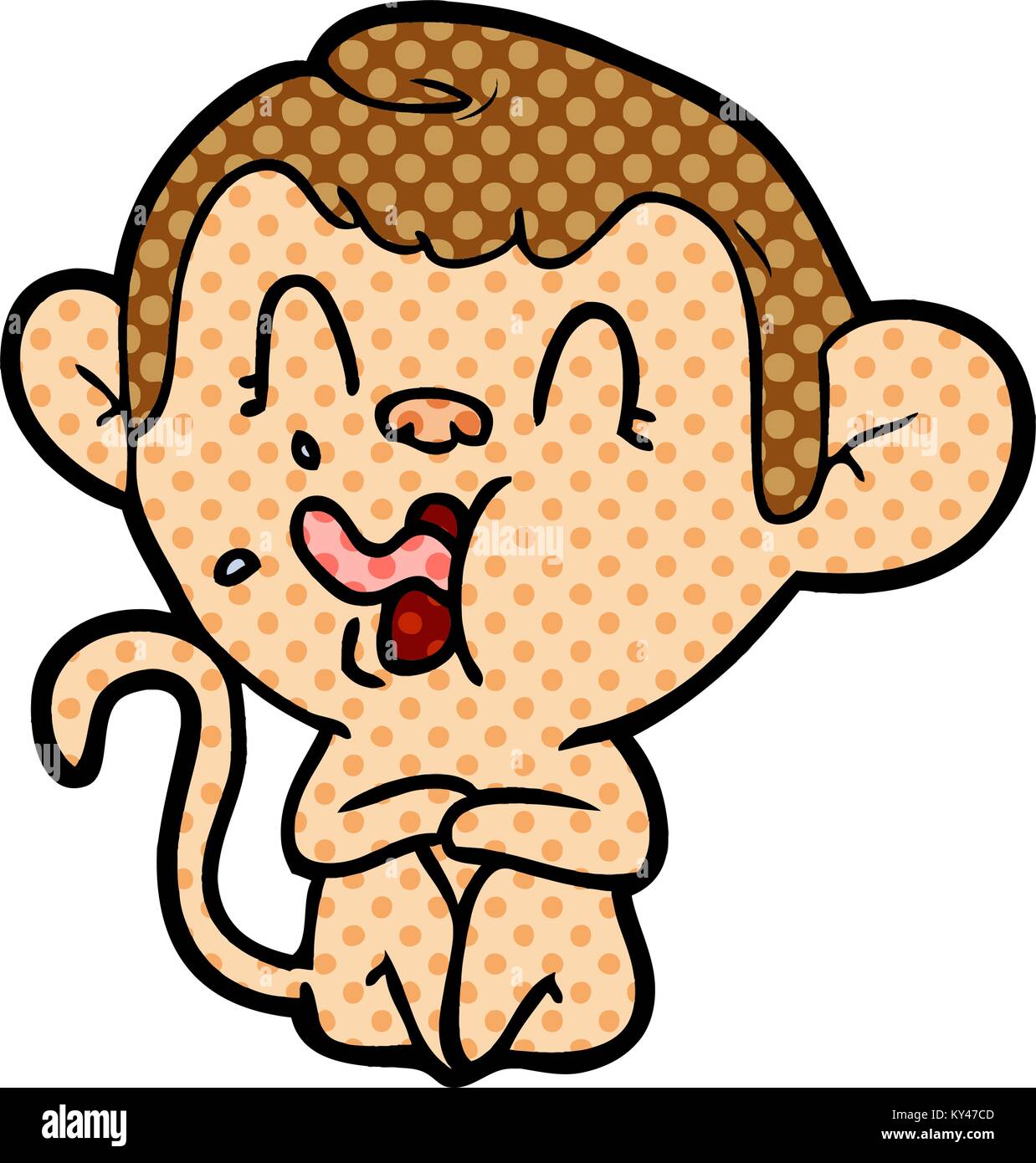 crazy cartoon monkey Stock Vector Image & Art - Alamy