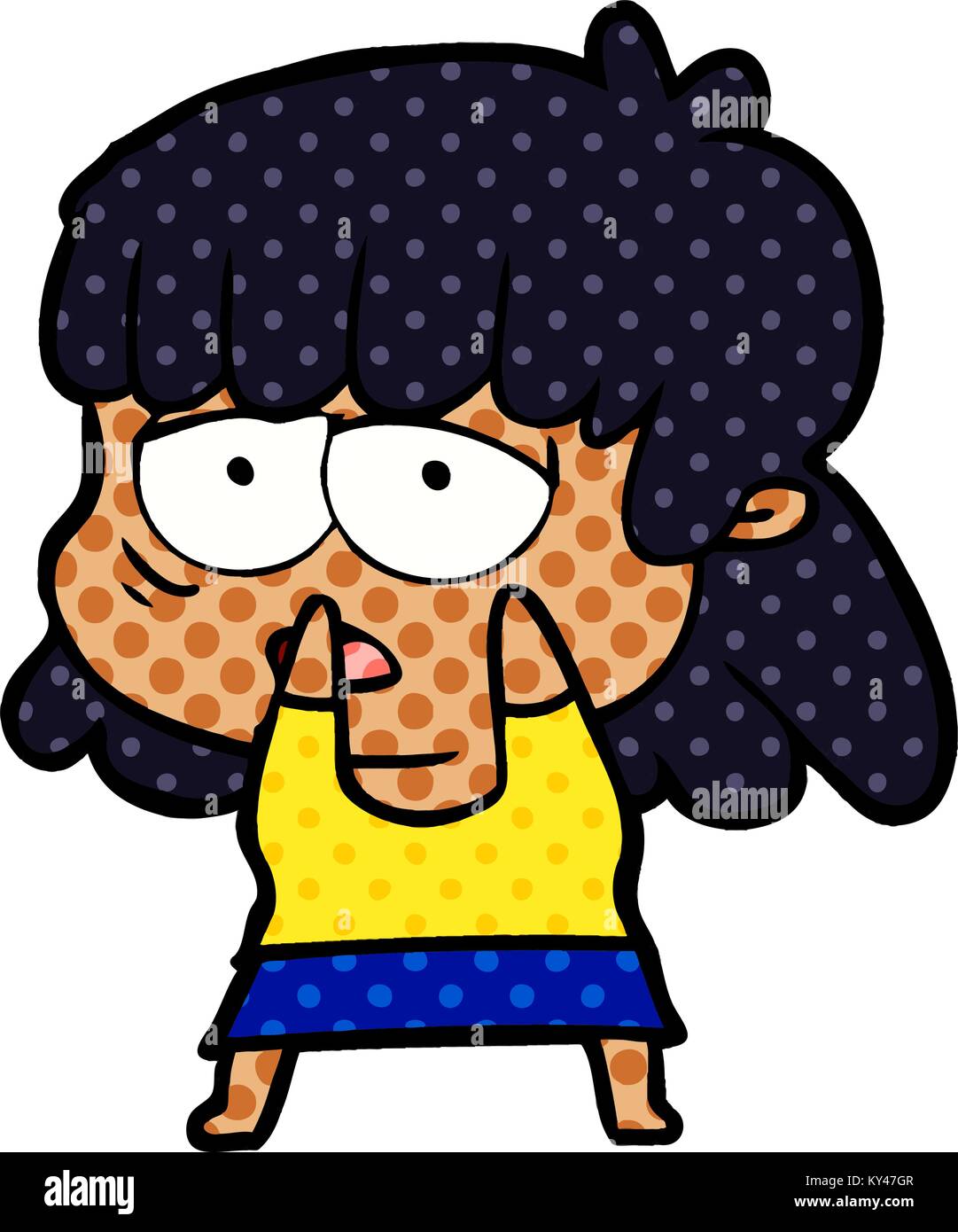 cartoon tired woman Stock Vector Image & Art - Alamy