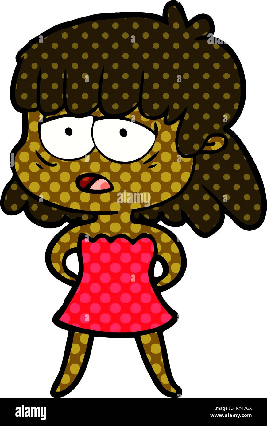 cartoon tired woman Stock Vector Image & Art - Alamy