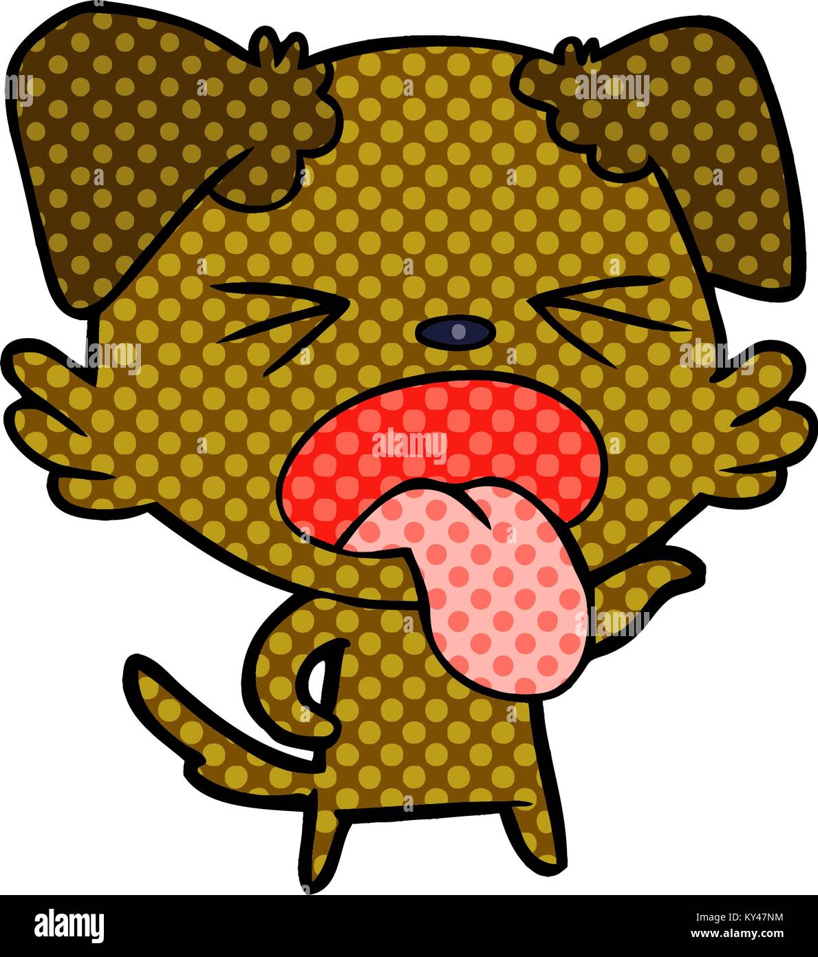 cartoon disgusted dog Stock Vector Image & Art - Alamy