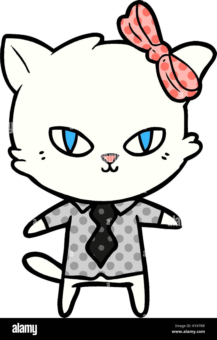 cute cartoon cat boss Stock Vector Image & Art - Alamy