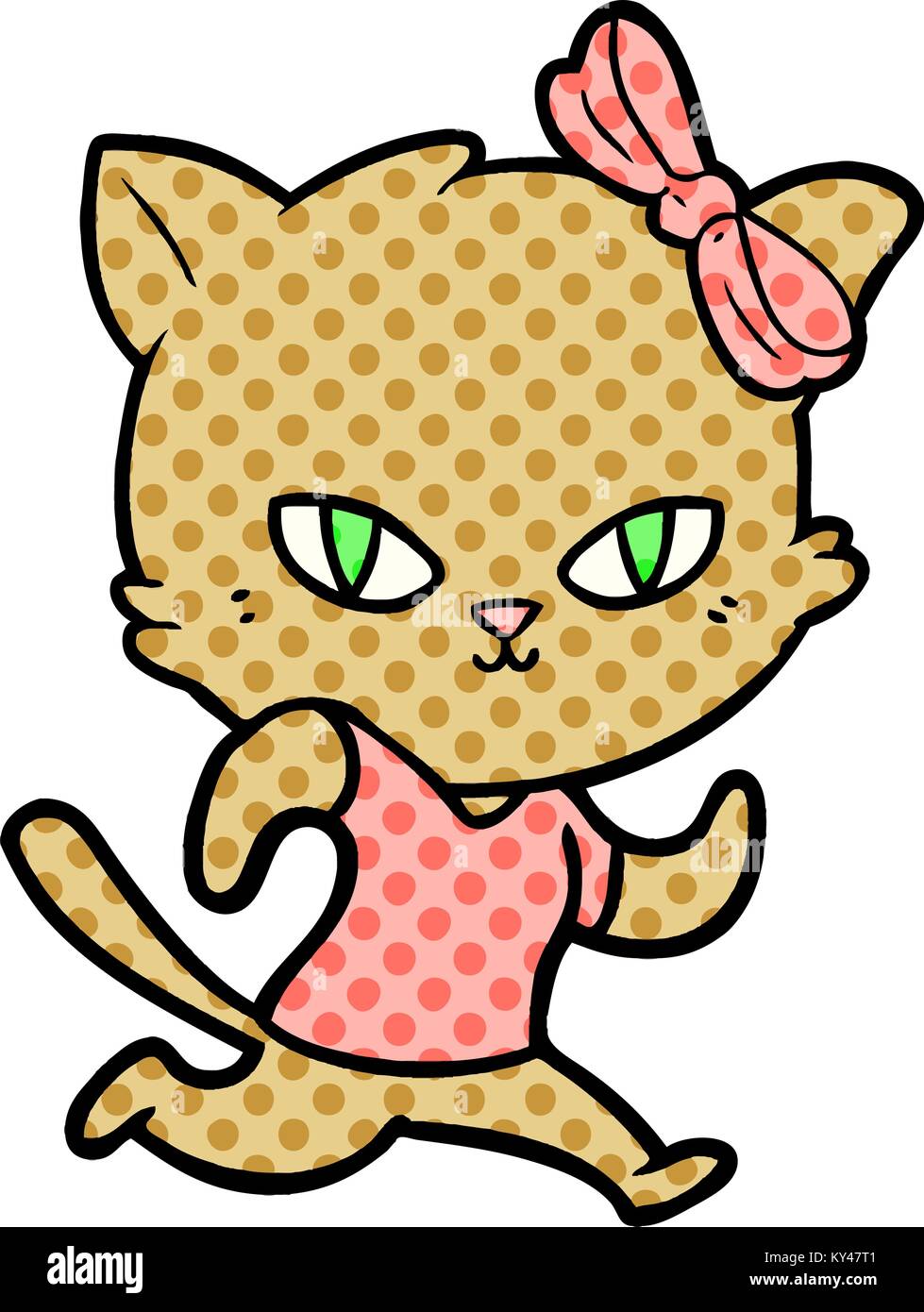 cute cartoon cat jogging Stock Vector Image & Art - Alamy