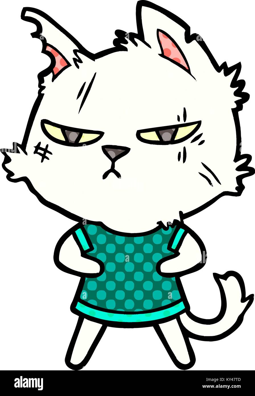 tough cartoon cat Stock Vector Image & Art - Alamy