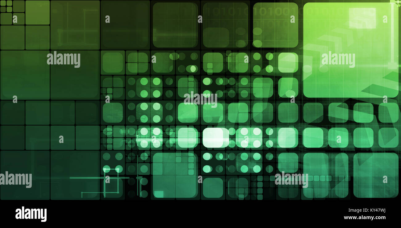 Digital Science with Virtual Technology in Art Stock Photo - Alamy