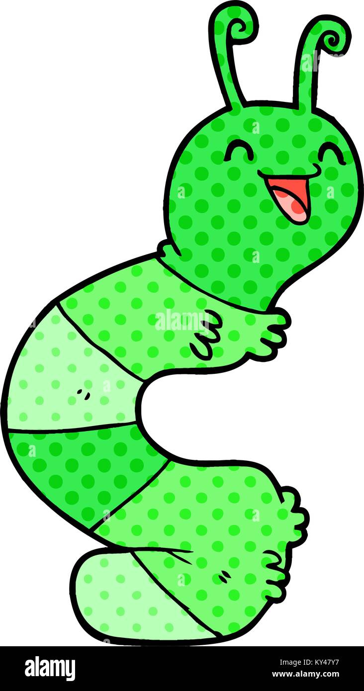 cartoon happy caterpillar Stock Vector Image & Art - Alamy
