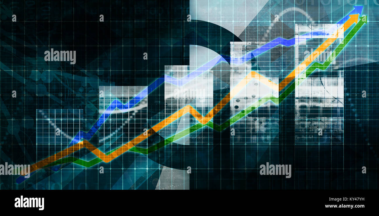 Digital Marketing Abstract Background with Business Chart Stock Photo ...