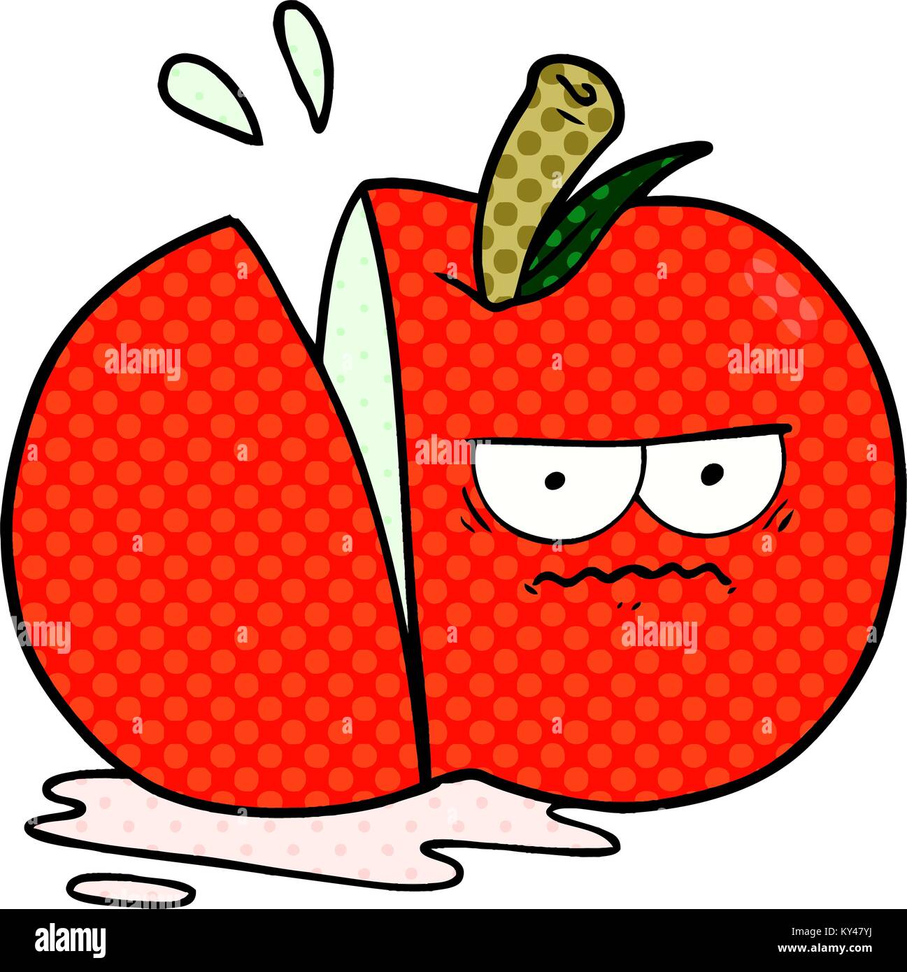 cartoon angry sliced apple Stock Vector Image & Art - Alamy