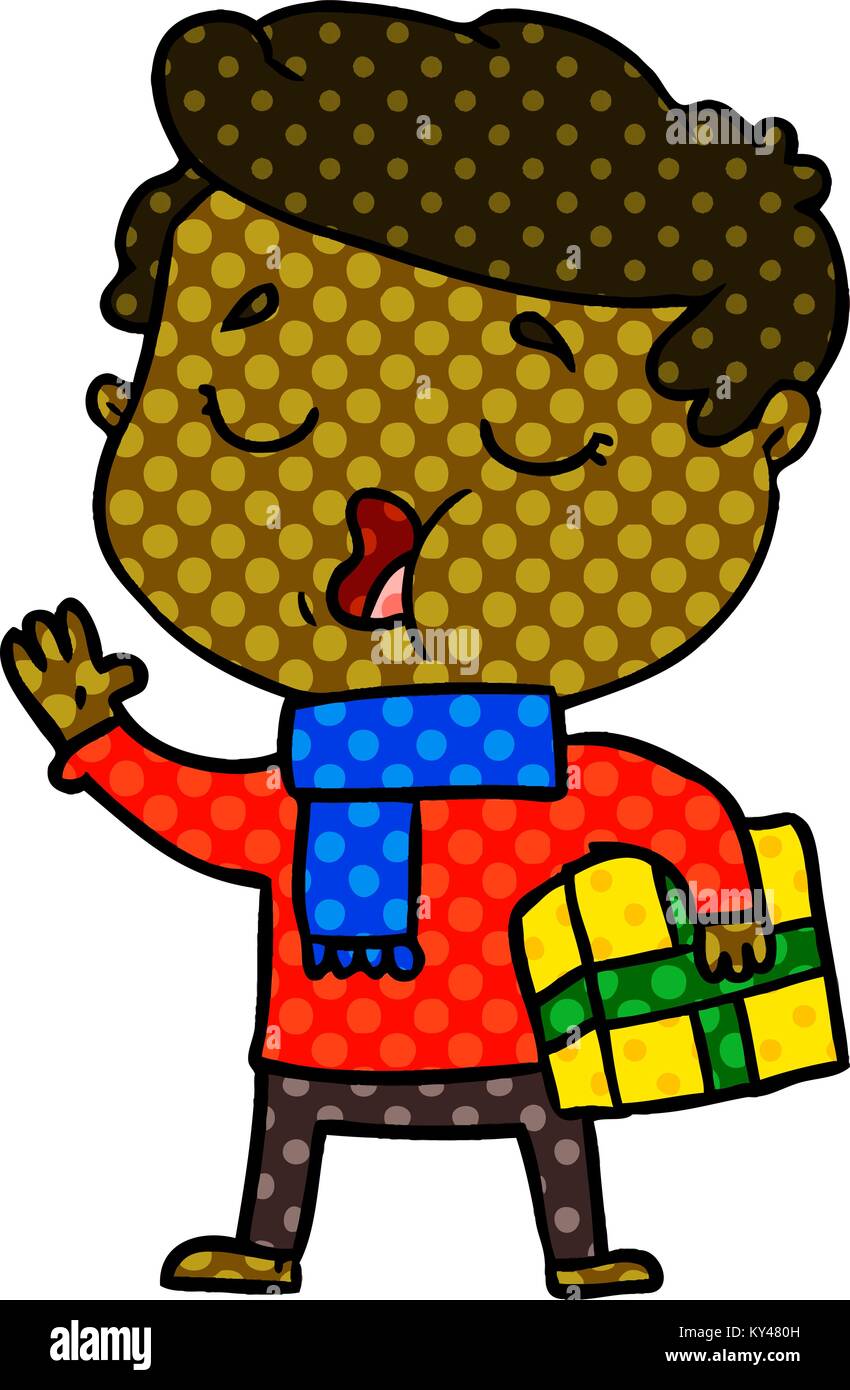cartoon man carol singing Stock Vector Image & Art - Alamy