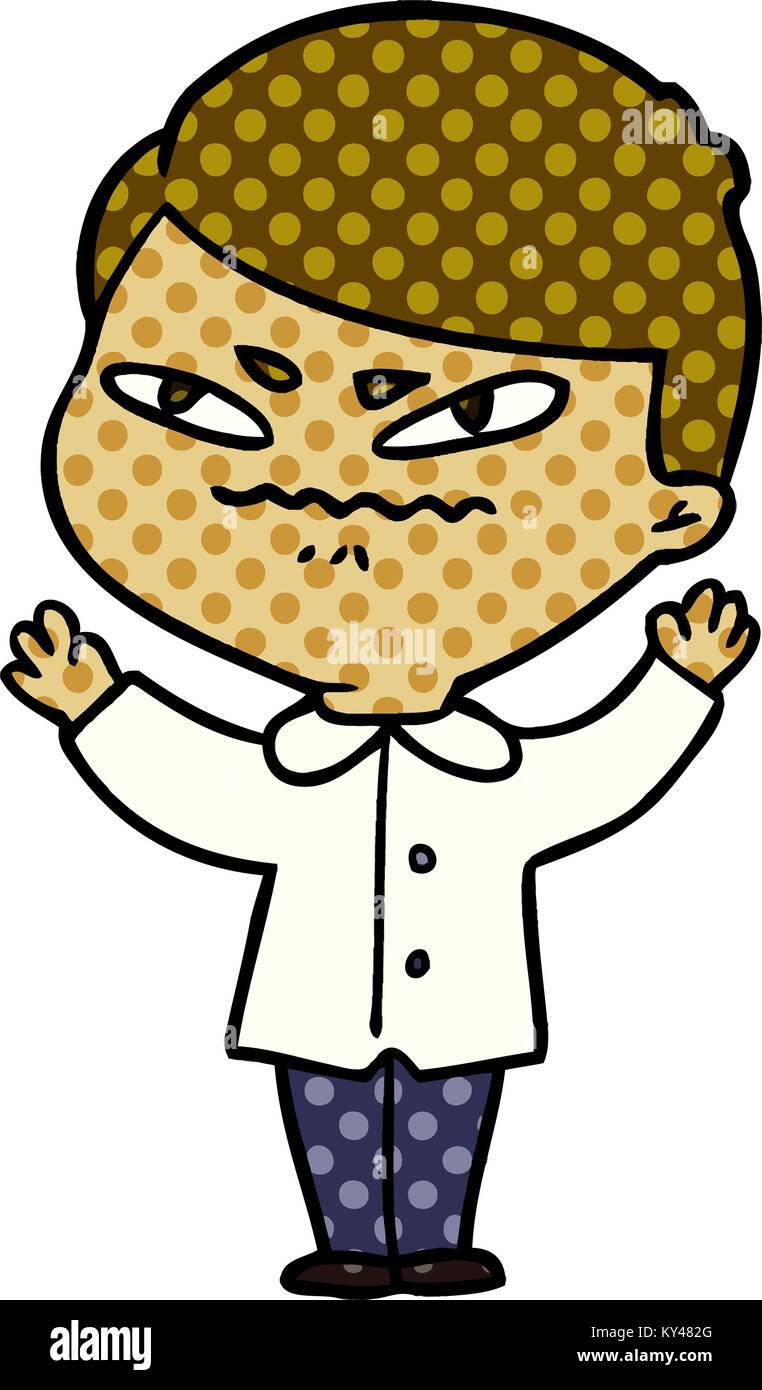 cartoon angry man Stock Vector Image & Art - Alamy