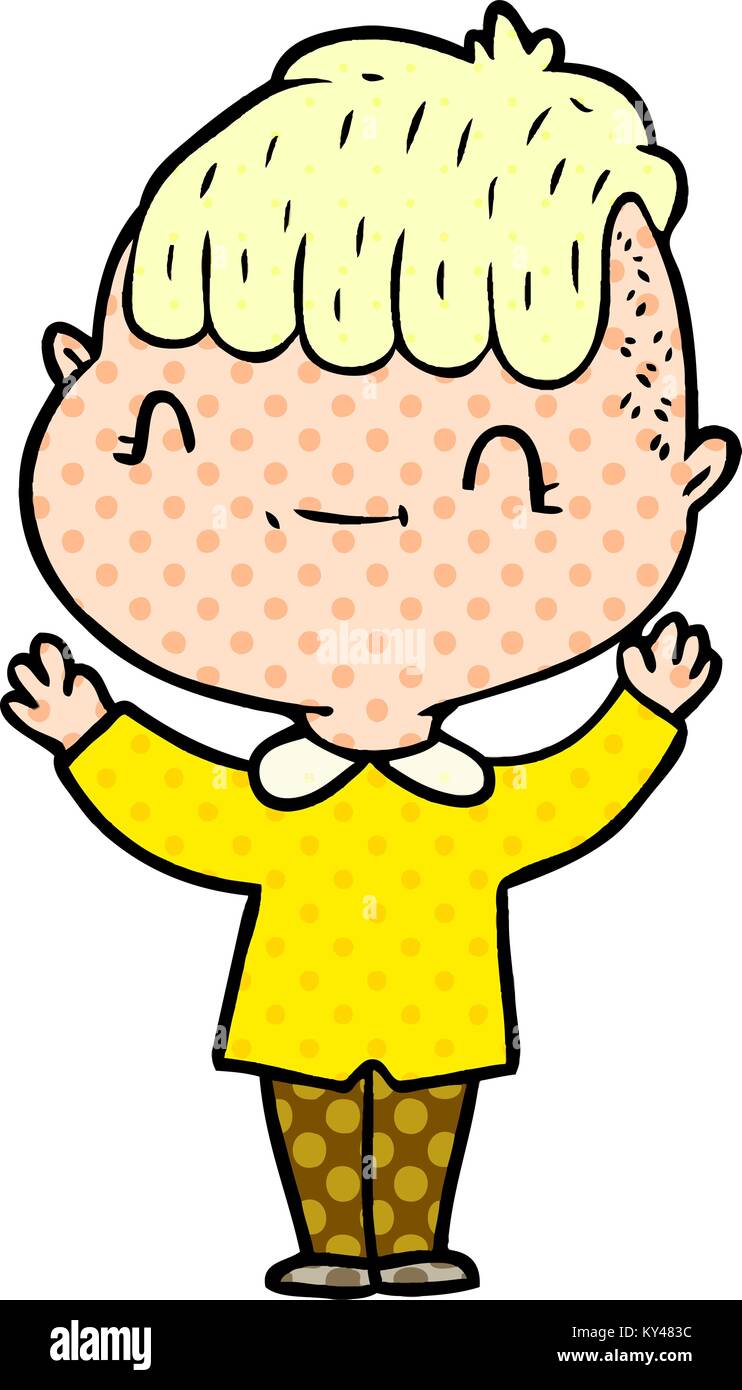 cartoon friendly boy Stock Vector Image & Art - Alamy