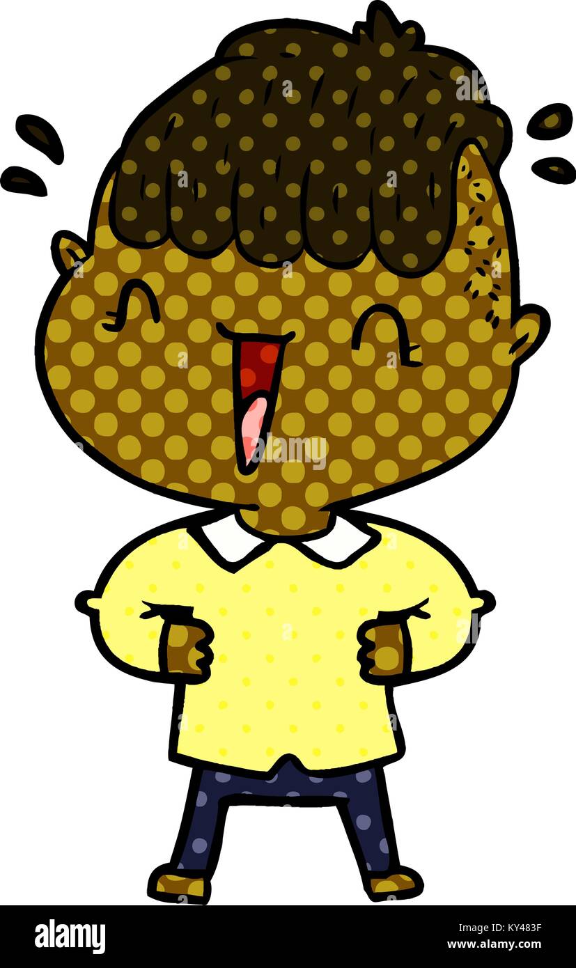 cartoon happy boy surprised Stock Vector Image & Art - Alamy