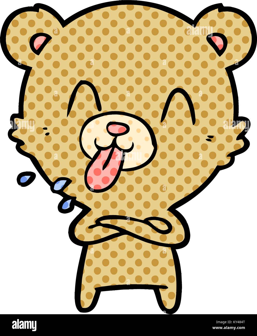 rude cartoon bear Stock Vector Image & Art - Alamy