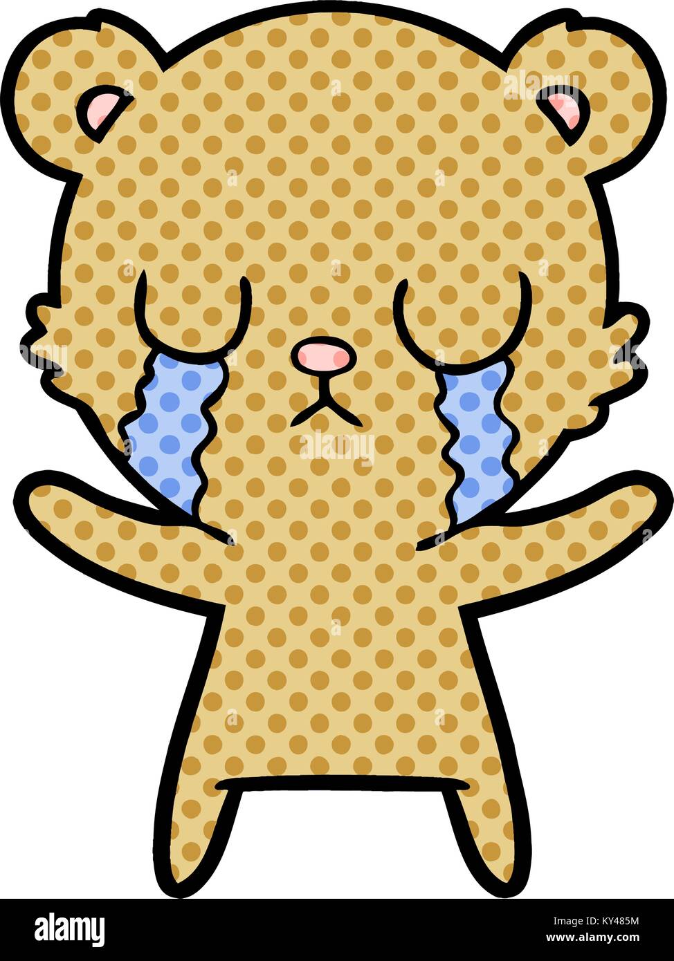 crying cartoon bear Stock Vector Image & Art - Alamy