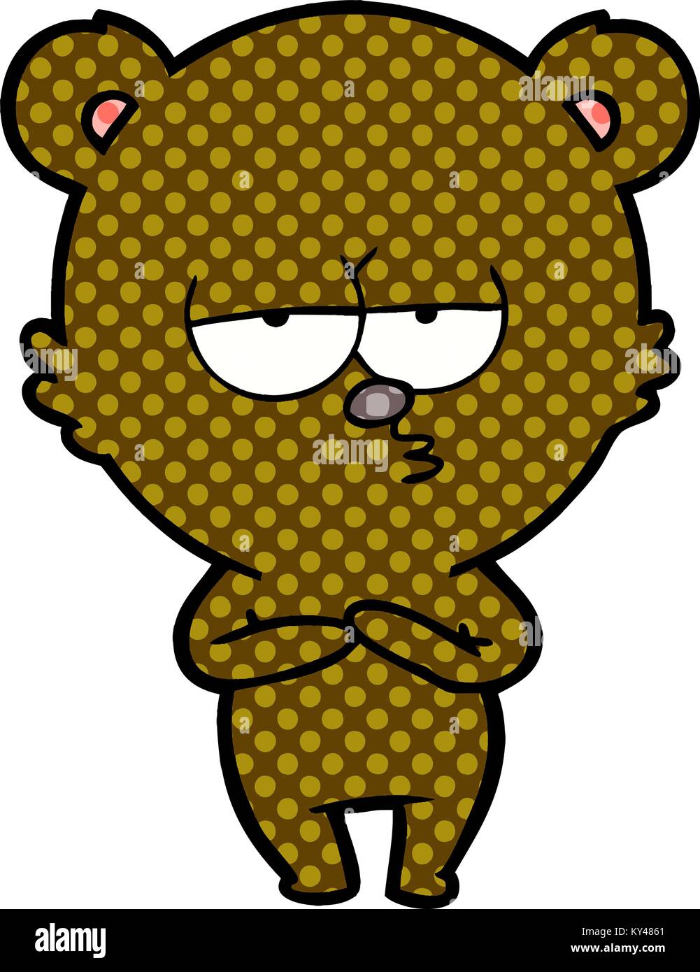 bored bear cartoon Stock Vector Image & Art - Alamy