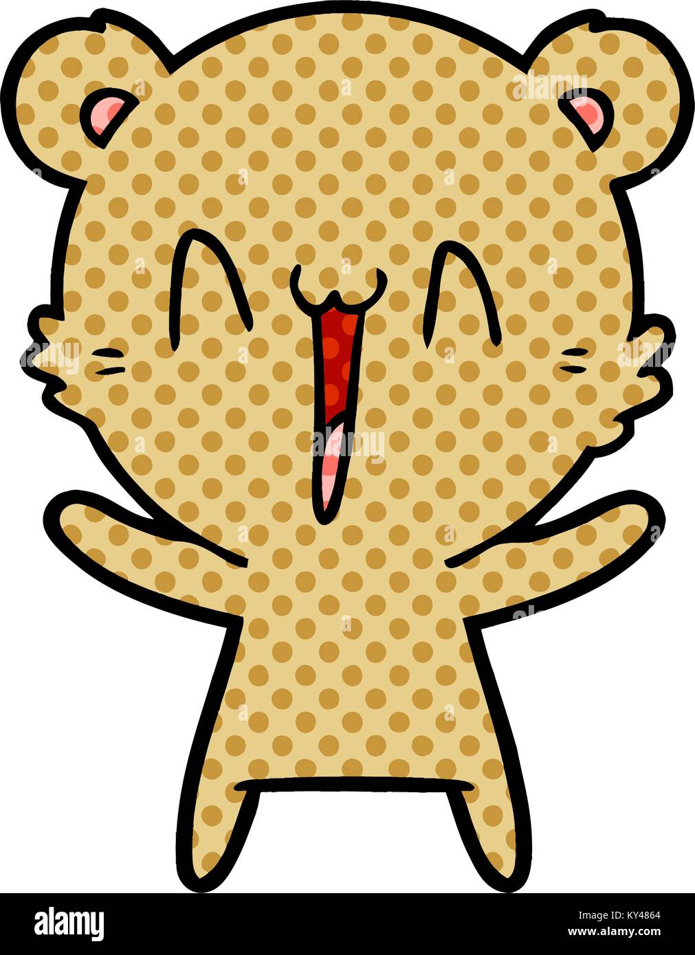 happy bear cartoon Stock Vector Image & Art - Alamy