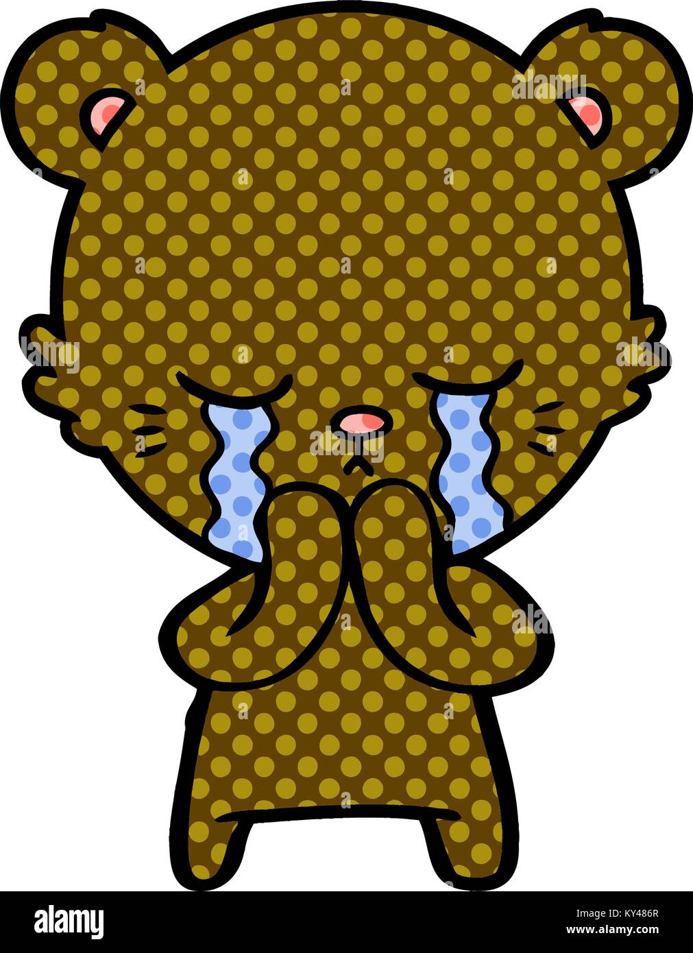 crying cartoon bear Stock Vector Image & Art - Alamy