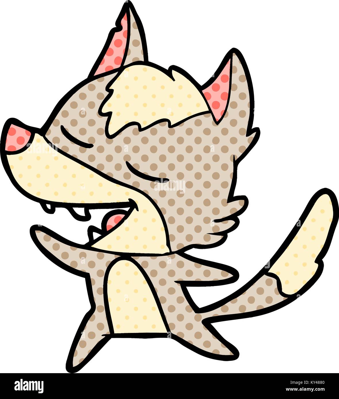 cartoon wolf laughing Stock Vector Image & Art - Alamy
