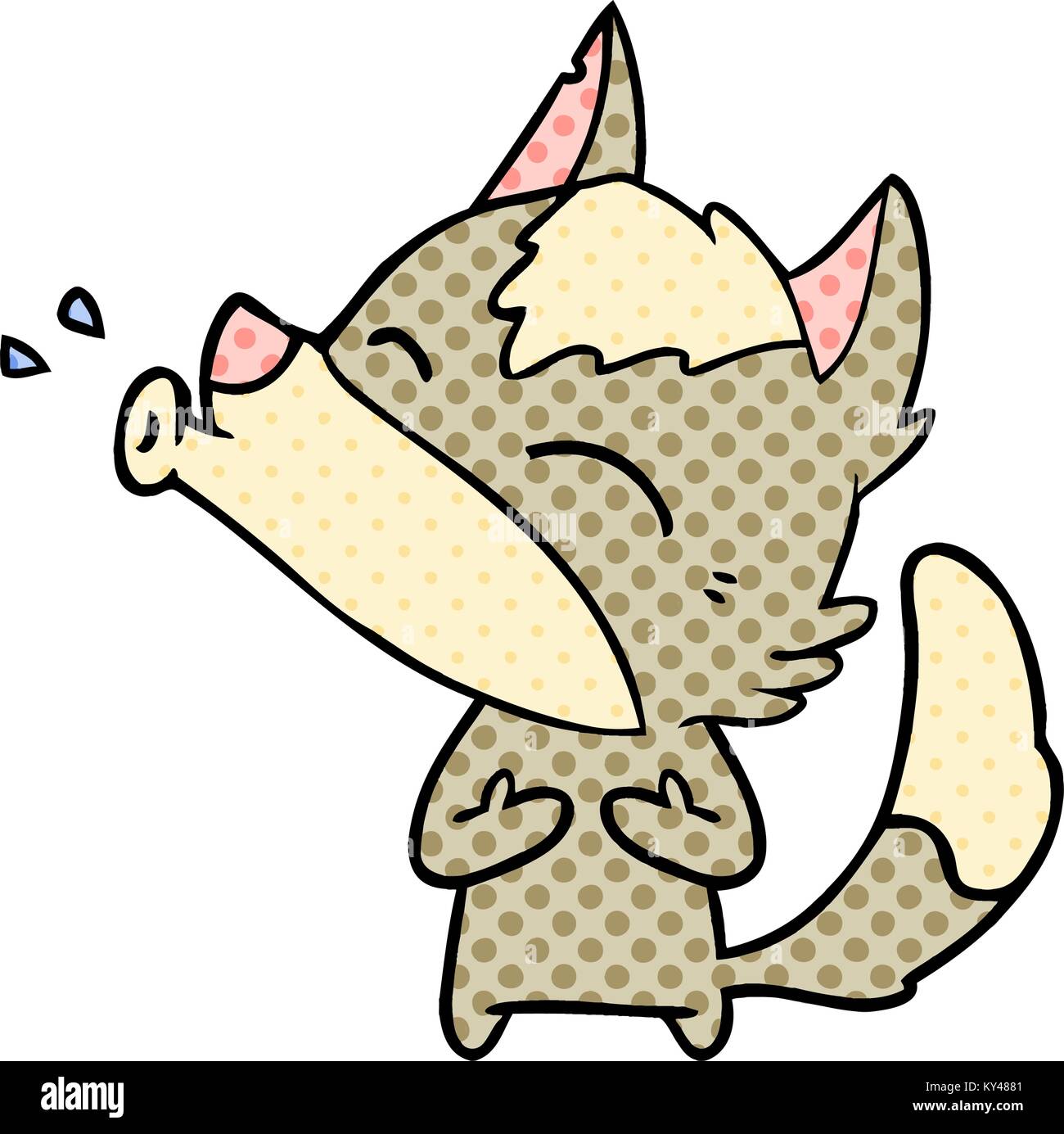 howling wolf cartoon Stock Vector Image & Art - Alamy