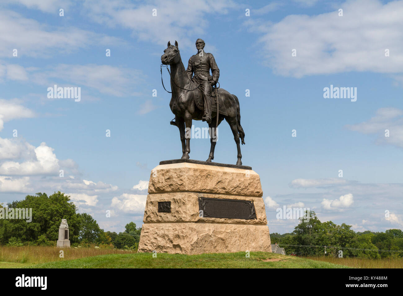 The Monument to General George Meade, Cemetery Ridge, Gettysburg ...
