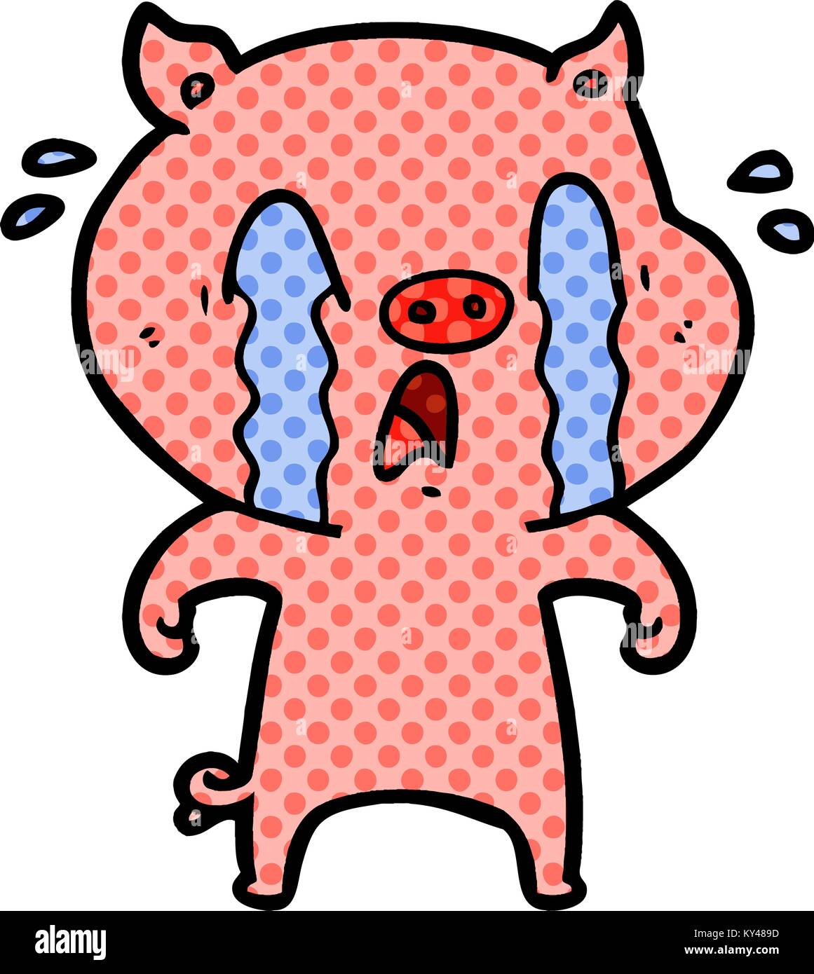crying pig cartoon Stock Vector Image & Art - Alamy