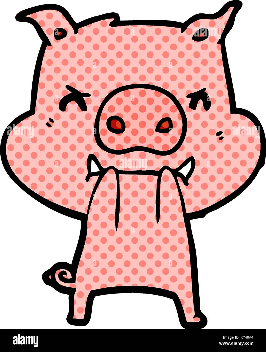 angry cartoon pig Stock Vector Image & Art - Alamy